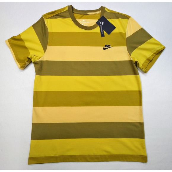 Nike | Shirts | Nike Tee Mens Large Striped Tshirt Short Sleeve ...